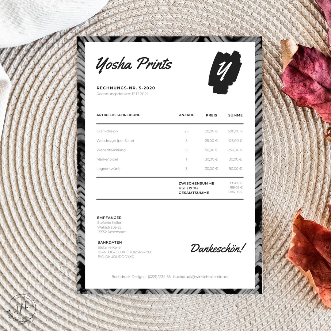 Invoice Templates German 2024 Professional Invoice Template for Word ...