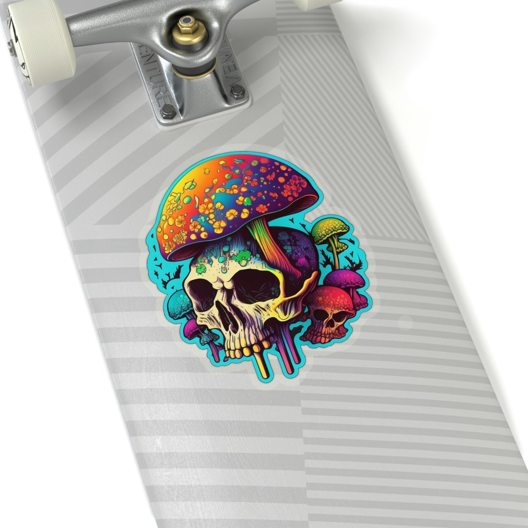 Mushroom Skull 3 Stickers Emo Skater Decal Sticker Art - Etsy