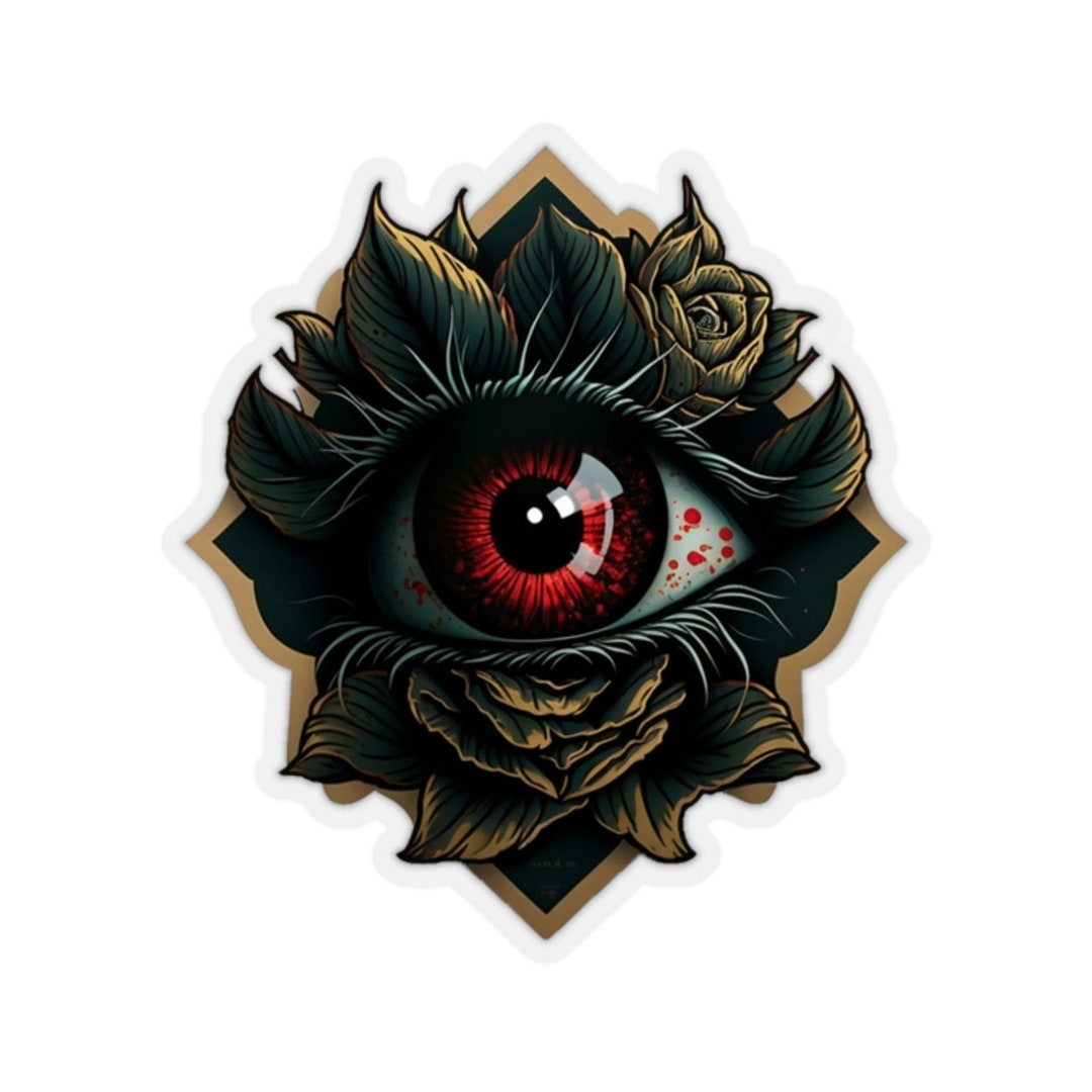 Rose Eye Stickers Emo, Skater, Decal, Sticker Art, - Etsy