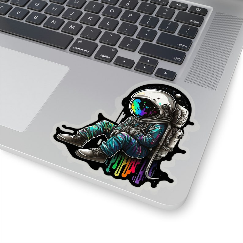 Melting Colorful Astronaut Kiss-cut Stickers, Emo, Skater, Graphic ...