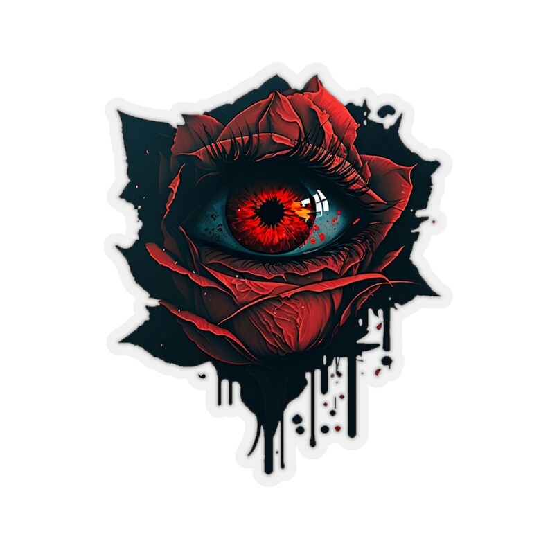 Rose Eye Kiss-cut Stickers, Sticker, Stickers, Decal - Etsy
