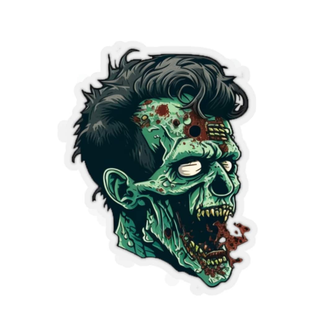 Zombie Kiss-cut Stickers, Zombie Sticker, Zombie Decal, Sticker Art ...