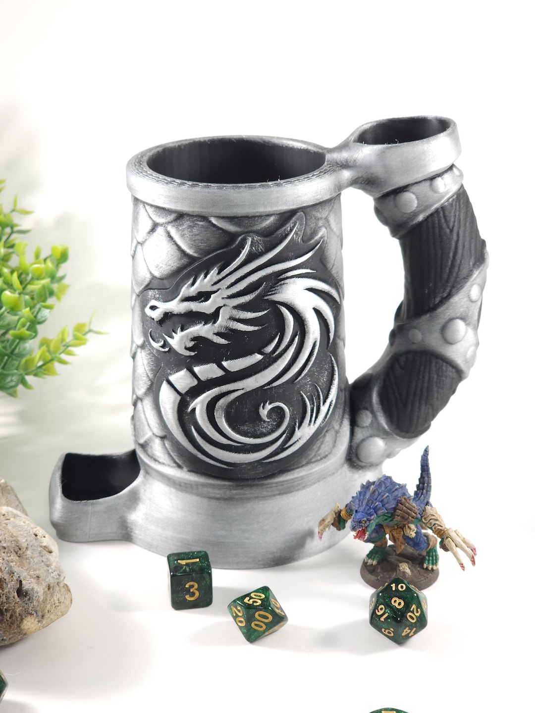 Dragon Dice Tower Can Holder Dice Roller +FREE DICE SET Tabletop Game ...