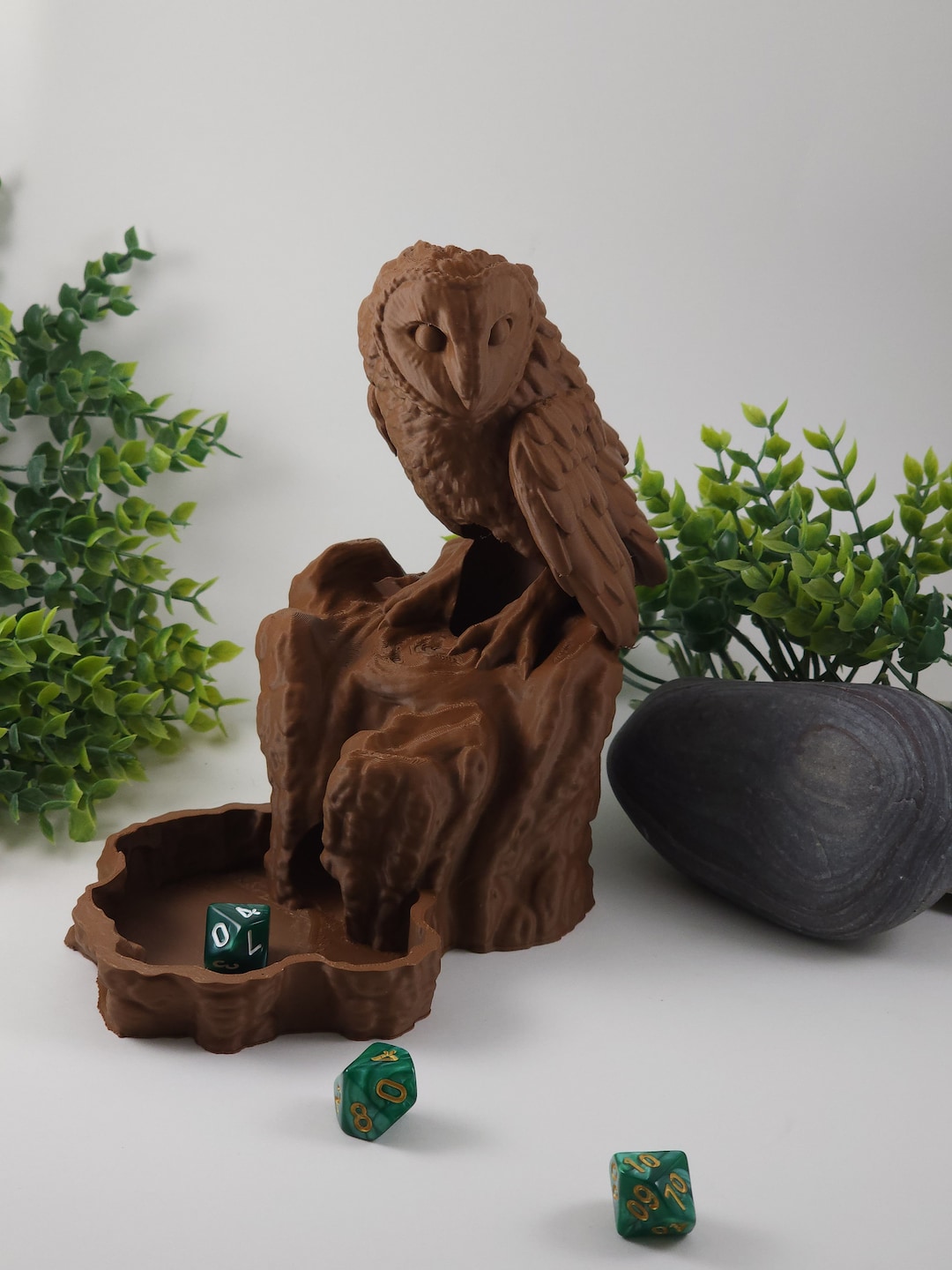 Barn Owl Dice Tower Dice Roller +FREE DICE SET Tabletop Game Dnd Forest ...