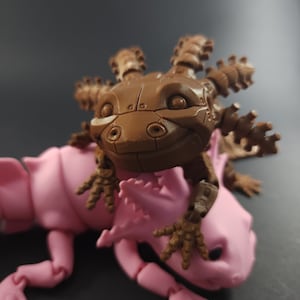 Robot Axolotl 3d Printed Fidget Toy Sci-fi Lizard Tank Topper Birthday ...