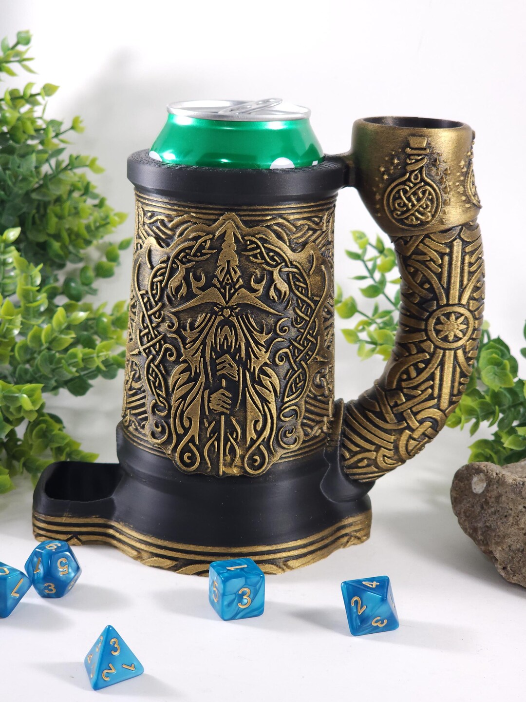 Wizard Dice Tower Can Holder Dice Roller Cup Koozy +FREE DICE SET ...