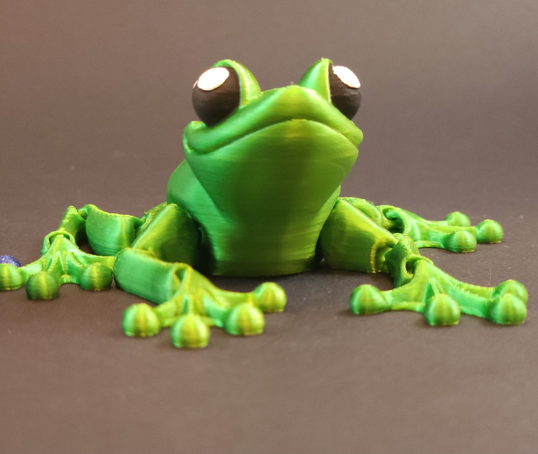 Flexi Frog 3d Printed Amphibian Articulated Frogs Fidget Birthday Gift ...