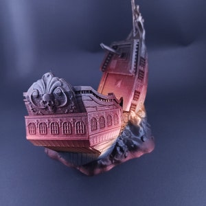 Sunken Pirate Ship Dice Tower Boat Dice Roller Tabletop Game Dnd Pirate ...