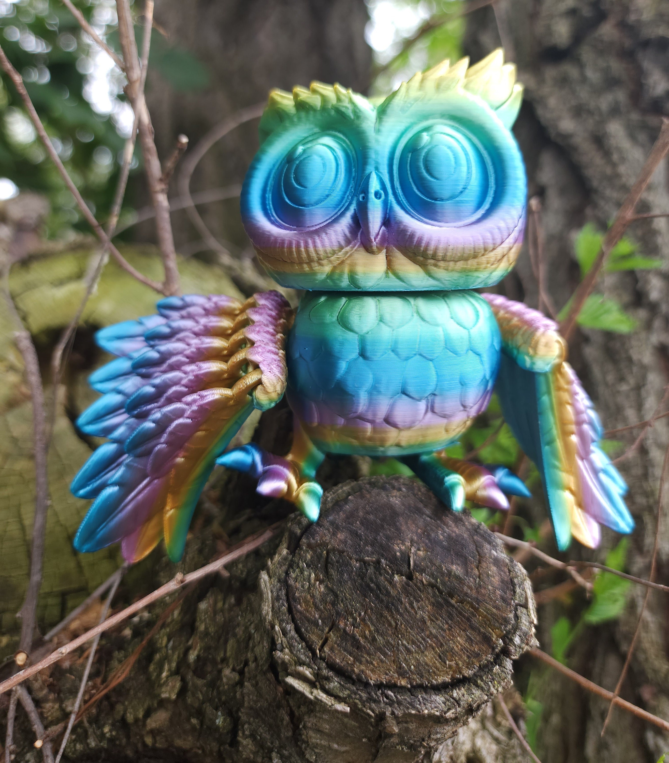 3d Printed Owl Fidget Articulated Owls Birds of Pray Owl - Etsy