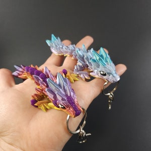 Keychain Fidget Toy Backpack Clip Gemstone Dragon Tadling Articulated ...