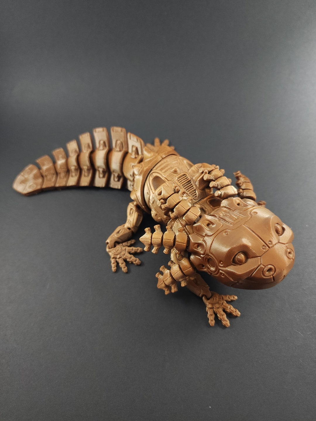 Robot Axolotl 3d Printed Fidget Toy Sci-fi Lizard Tank Topper Birthday ...