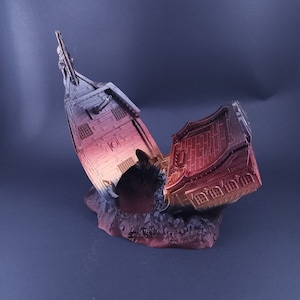 Sunken Pirate Ship Dice Tower Boat Dice Roller Tabletop Game Dnd Pirate ...