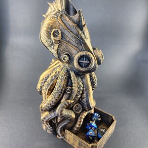 Steampunk Octopus Dice Tower Octo Tank Dice Roller Tabletop Game Dnd ...
