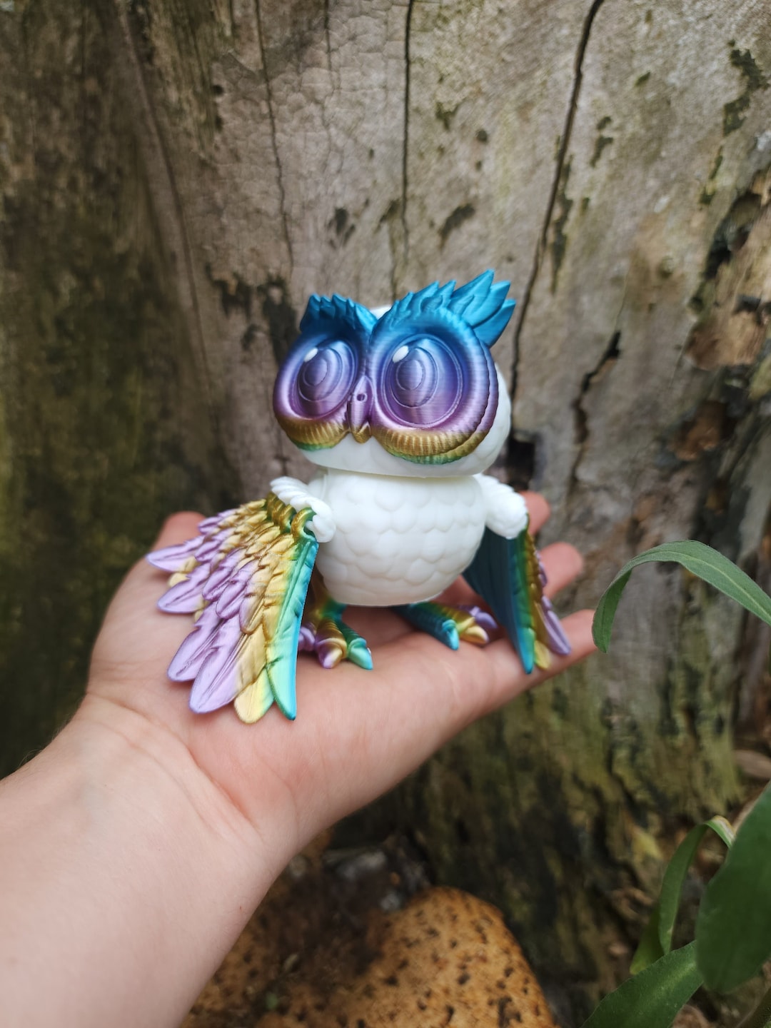 3d Printed Owl Fidget Articulated Owls Birds of Pray Owl Statue Desktop ...