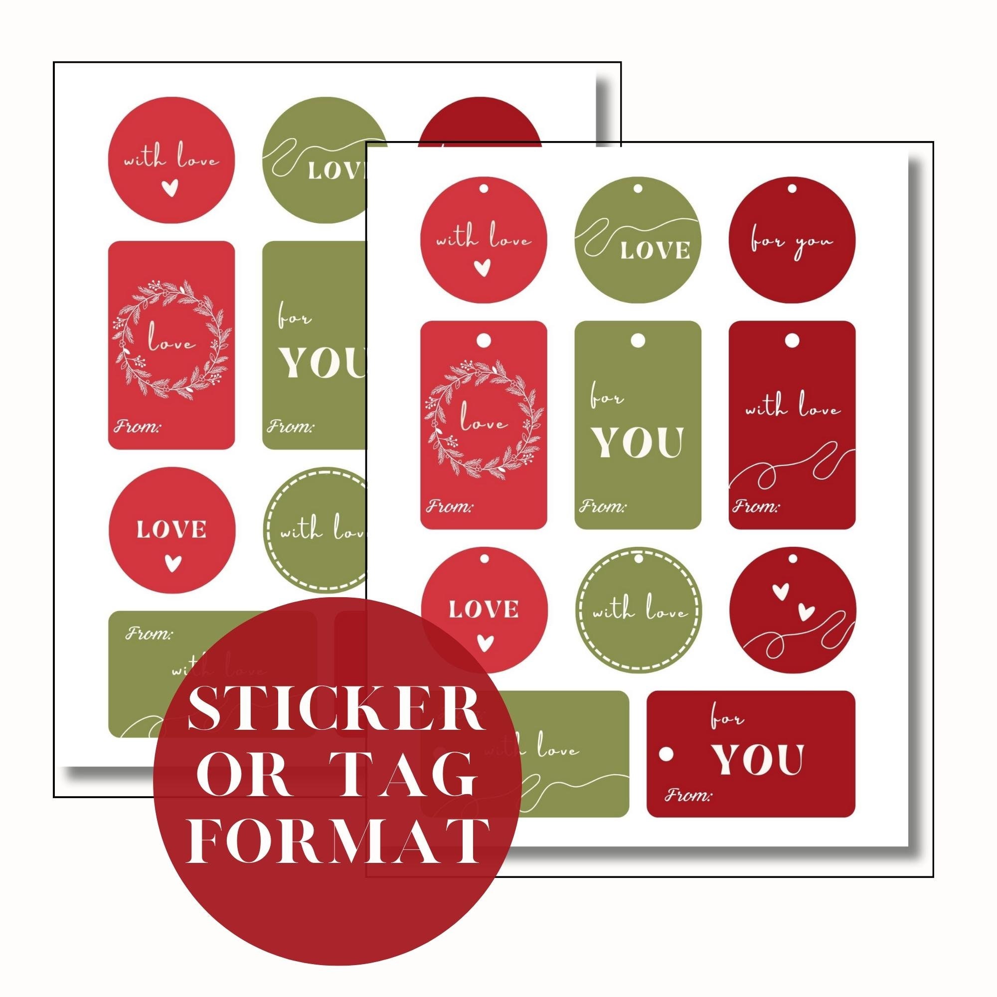 Holiday Printable Gift Tags Christmas Gift Tags Printable - Etsy
