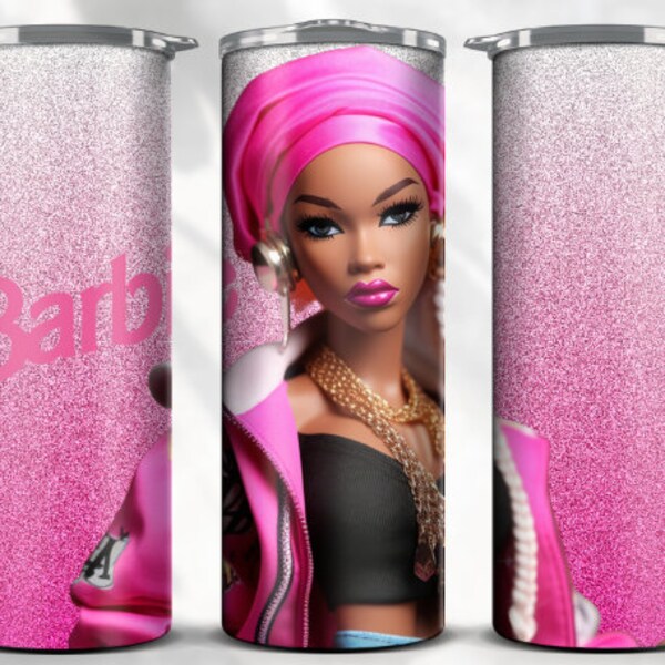 Black Barbie Tumbler Png - Etsy
