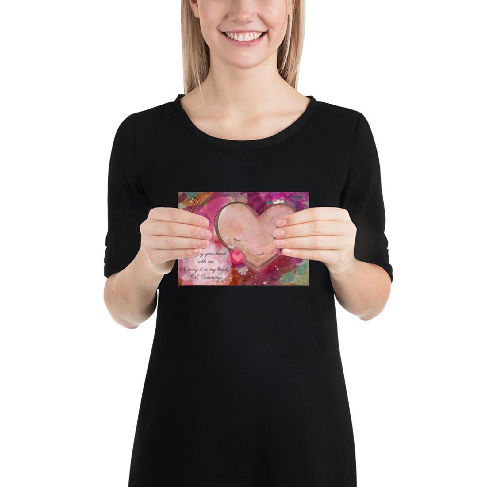 I Carry You in My Heart, E.e. Cummings Poem for Your Sweetheart. 5x7in ...