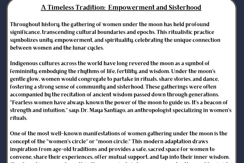 Moon Magic, Spiritual Guide to Lunar Cycle, Moon Ebook, Sisterhood ...