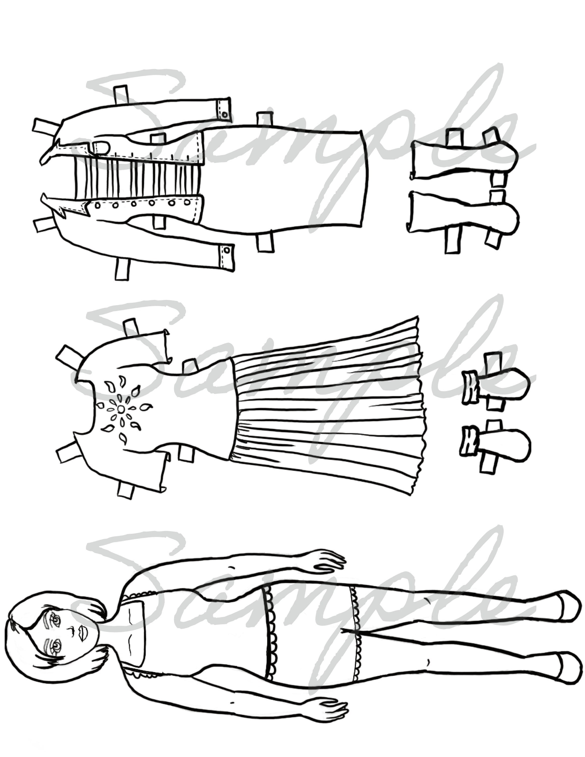 Printable Paper Doll “emily” - Etsy