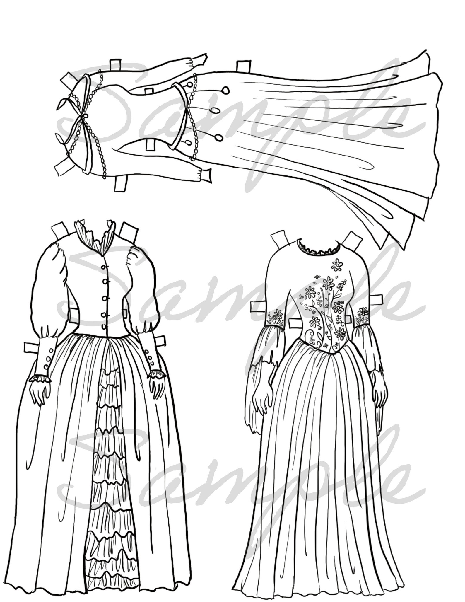 Printable Digital Princess Paper Doll Set “cecelia” - Etsy