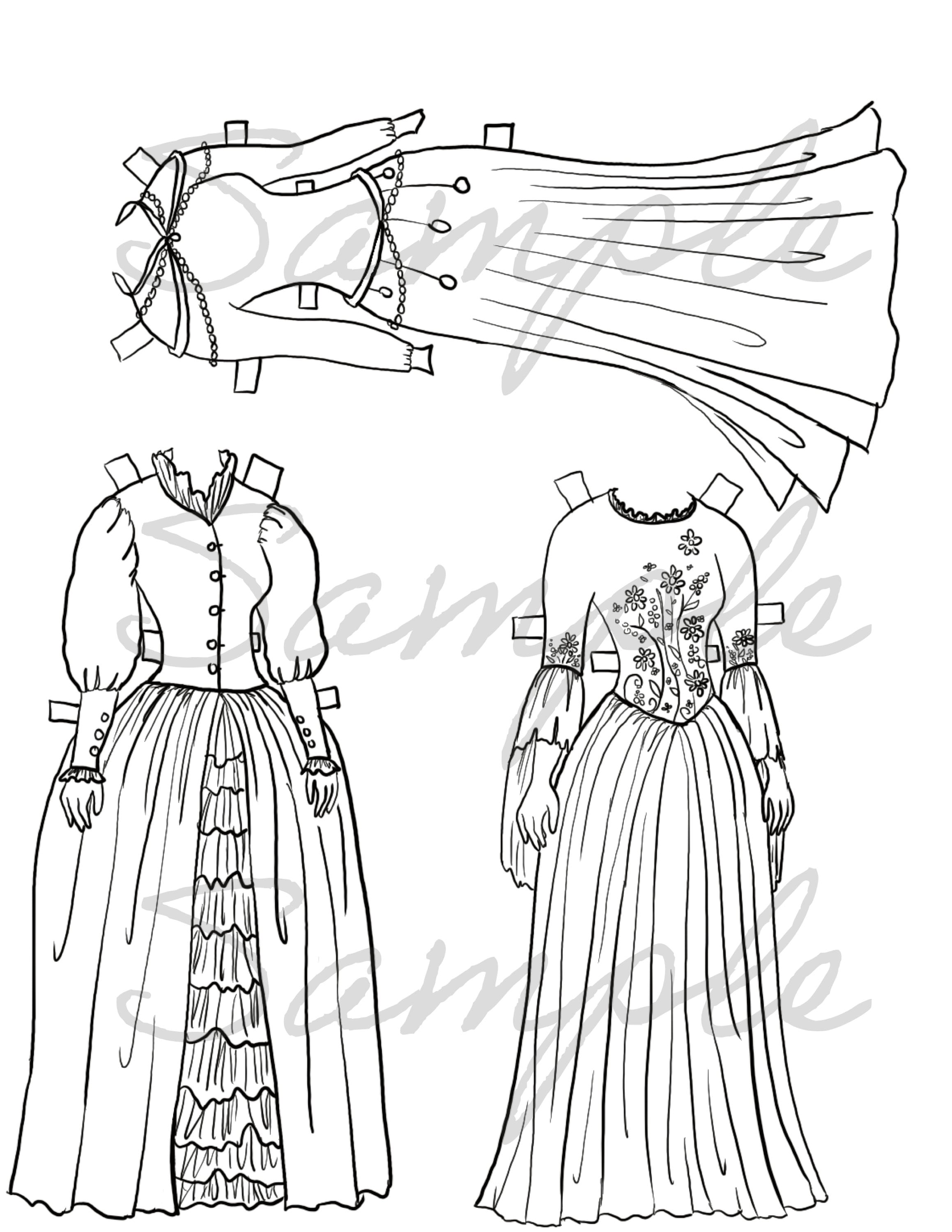 Printable Digital Princess Paper Doll Set “cecelia” - Etsy