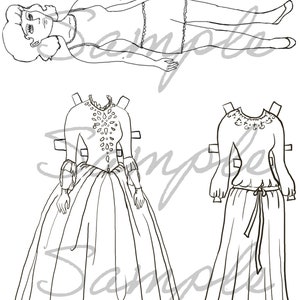Printable Digital Princess Paper Doll Set “cecelia” - Etsy