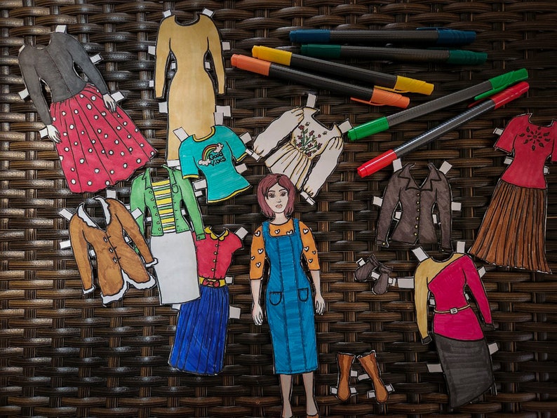 Printable Paper Doll “emily” - Etsy