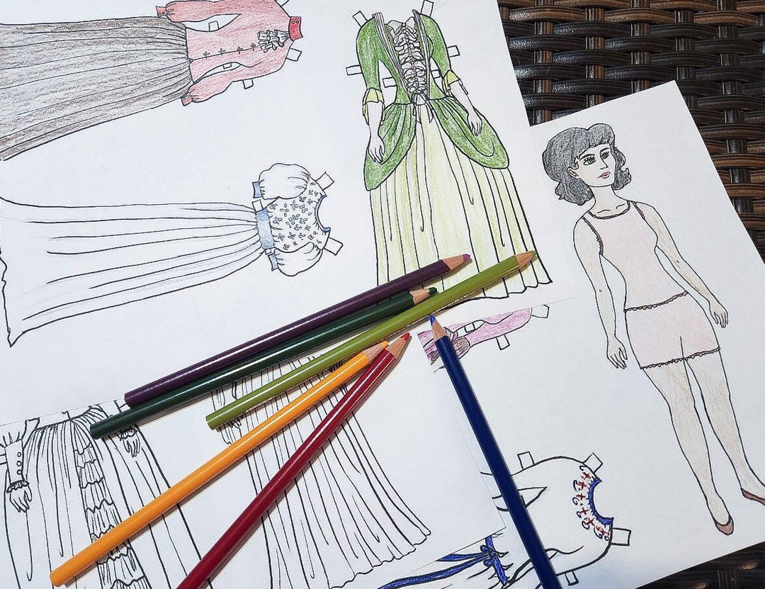 Printable Digital Princess Paper Doll Set “cecelia” - Etsy