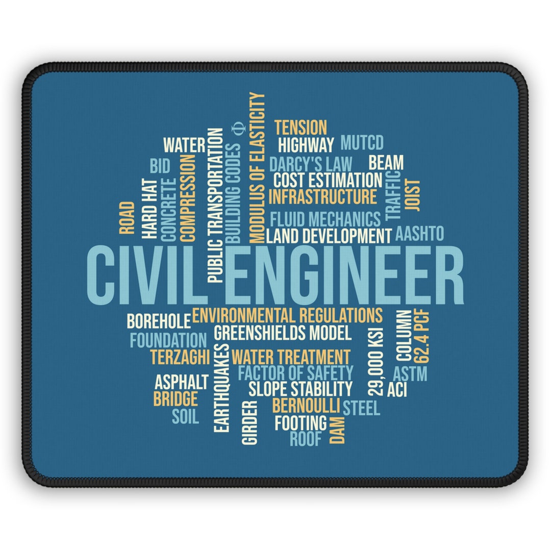 Civil Engineering Gift Mouse Pad Office Gift for a Civil Engineer ...