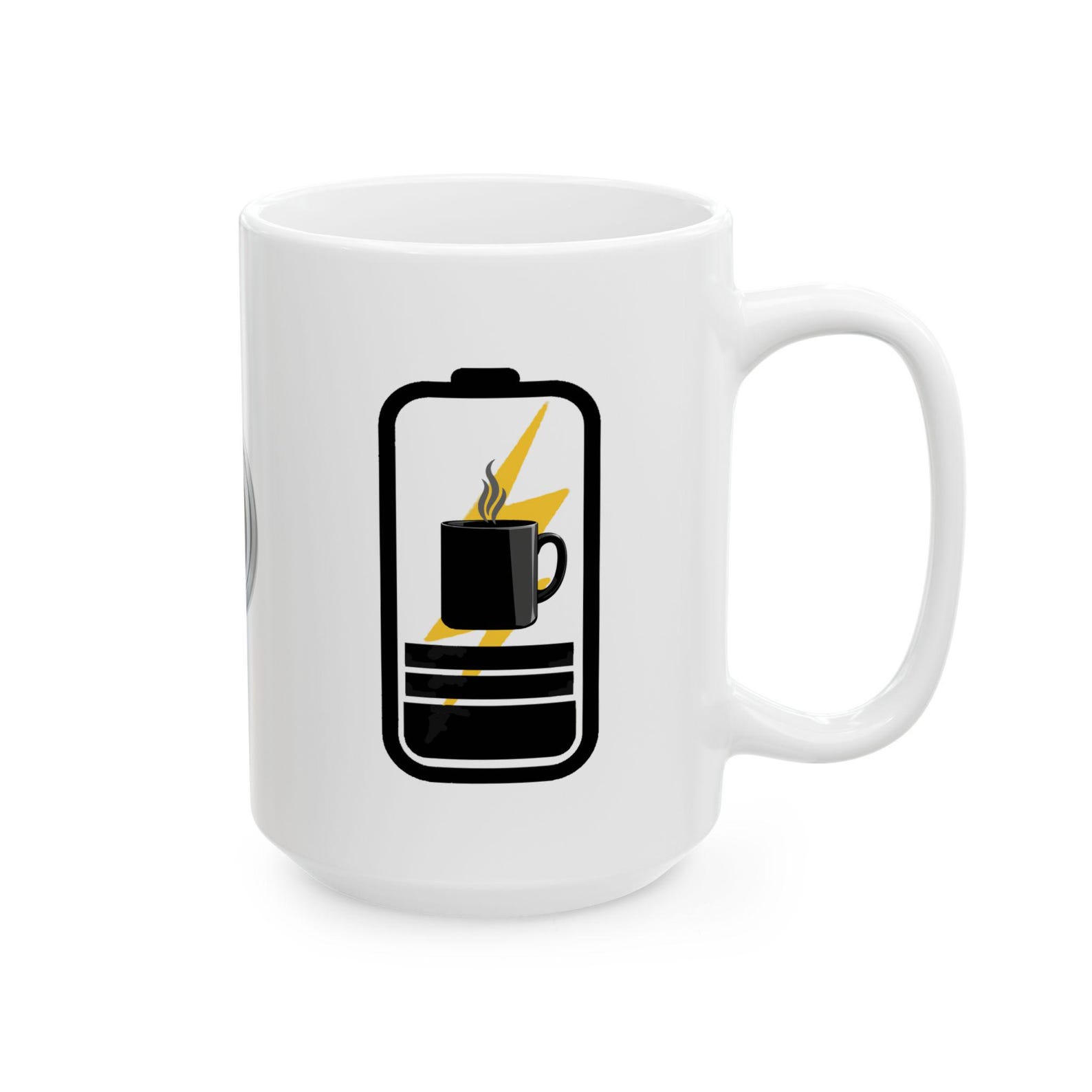 Coffee Charging 15oz White Mug - Etsy