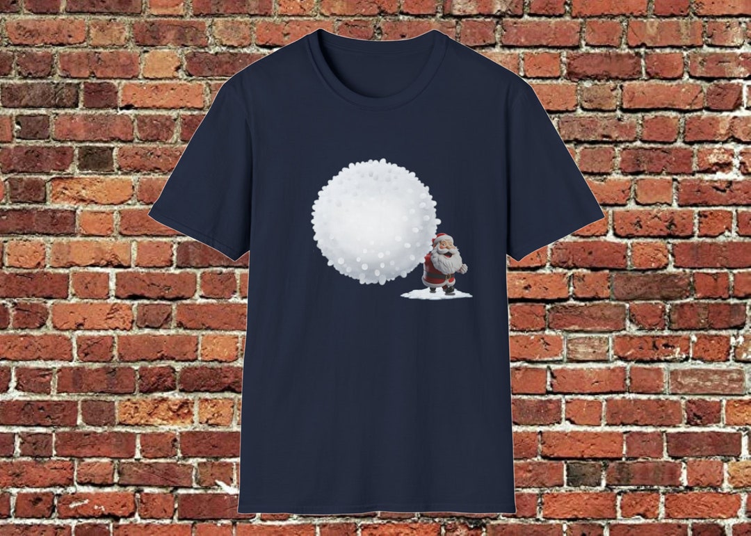 Santa Throwing Snowball T-shirt - Etsy