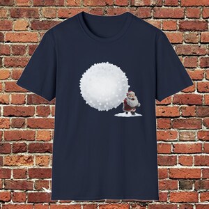 Santa Throwing Snowball T-shirt - Etsy