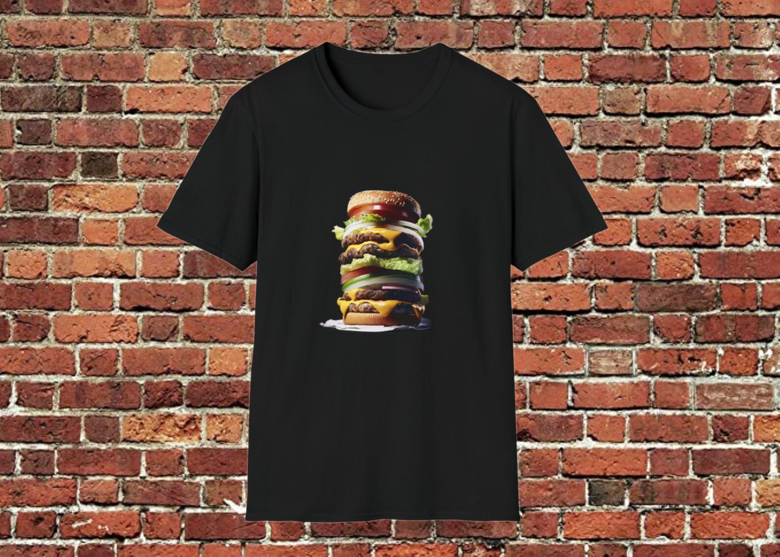 Super Stacked Cheeseburger T-shirt - Etsy