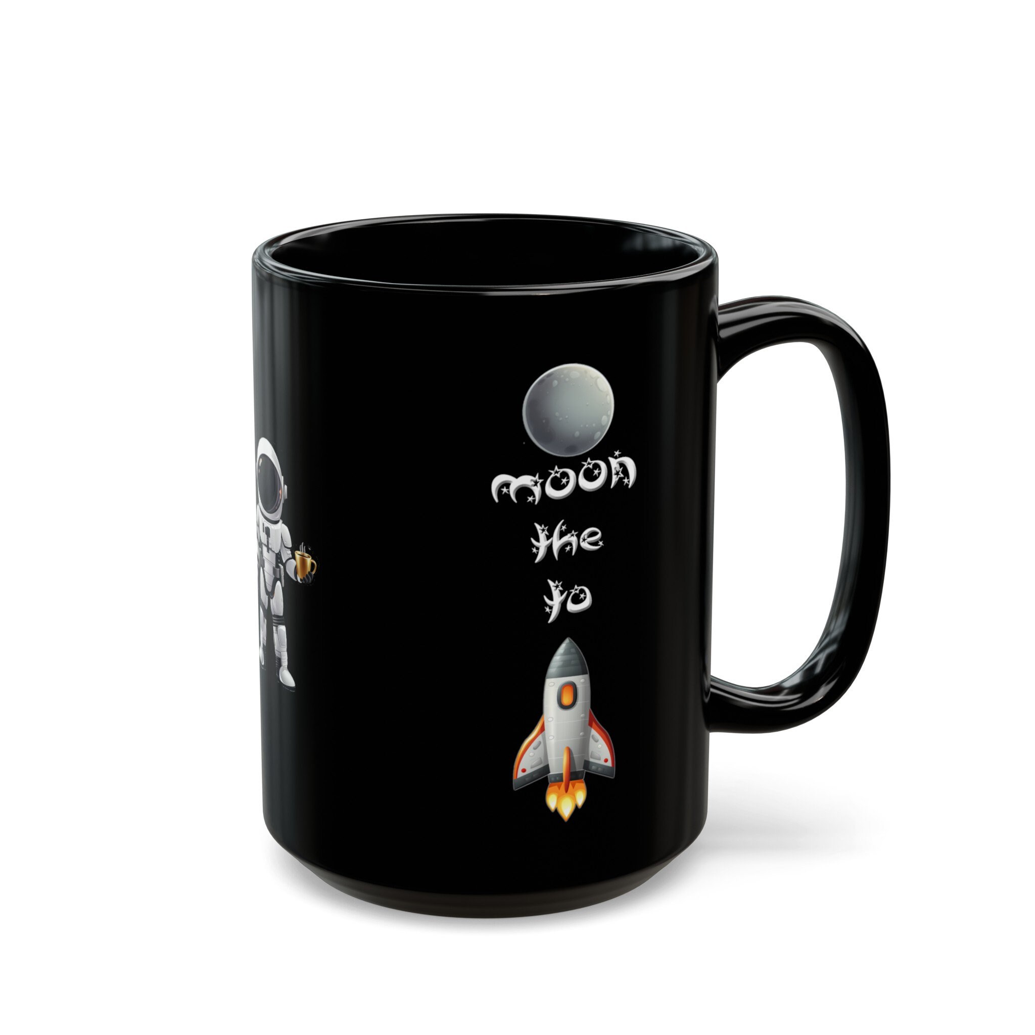 To the Moon 11oz, 15oz Black Mug - Etsy