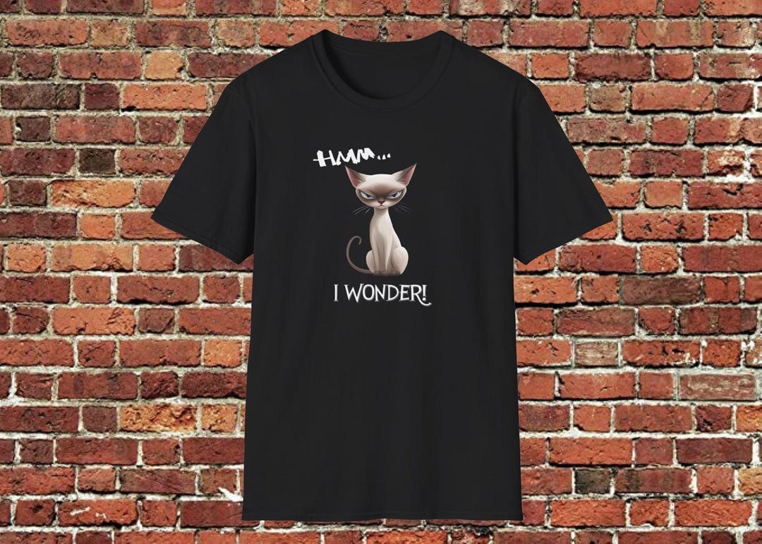 Cat Hmm I Wonder T-shirt - Etsy