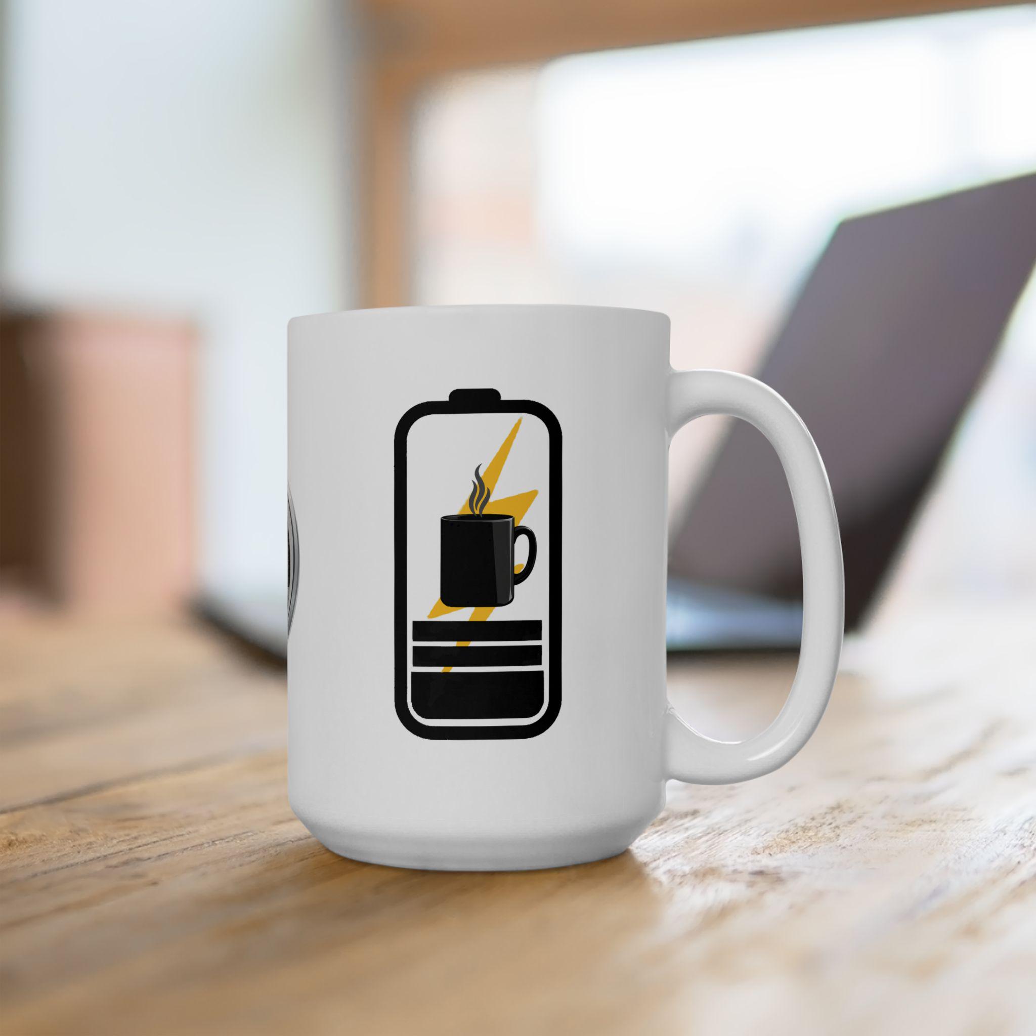 Coffee Charging 15oz White Mug - Etsy