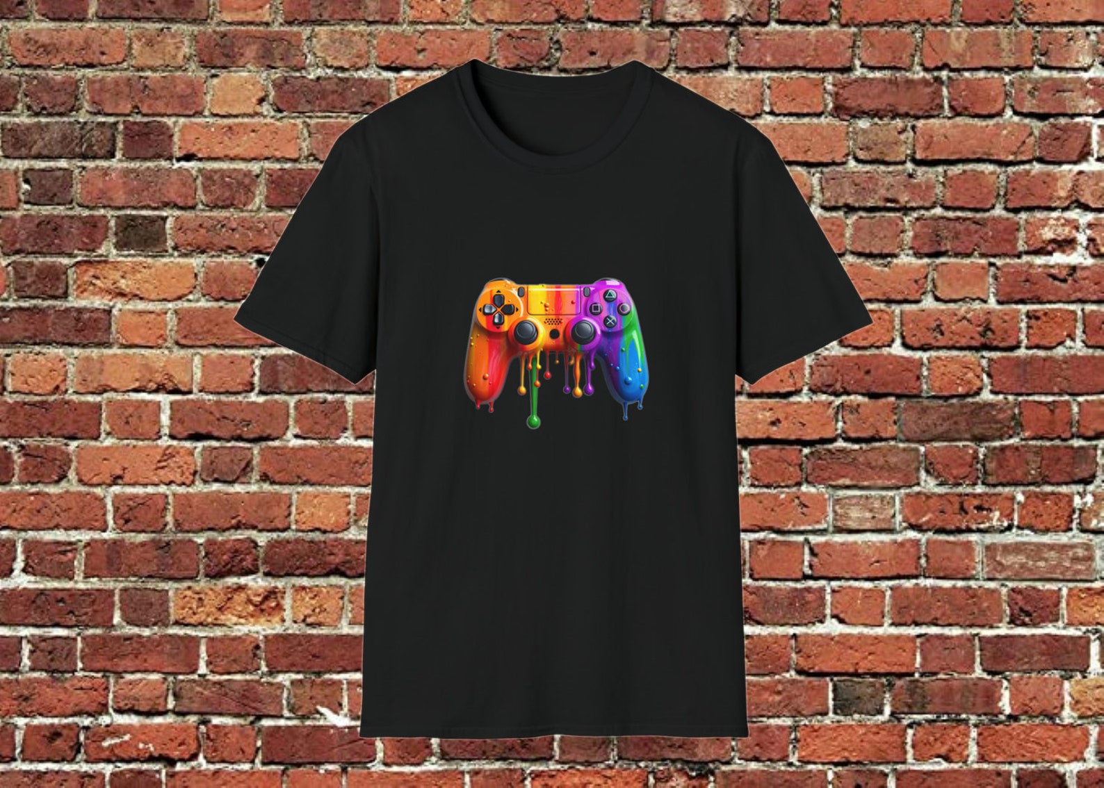 Game Controller Dripping Color T-shirt - Etsy