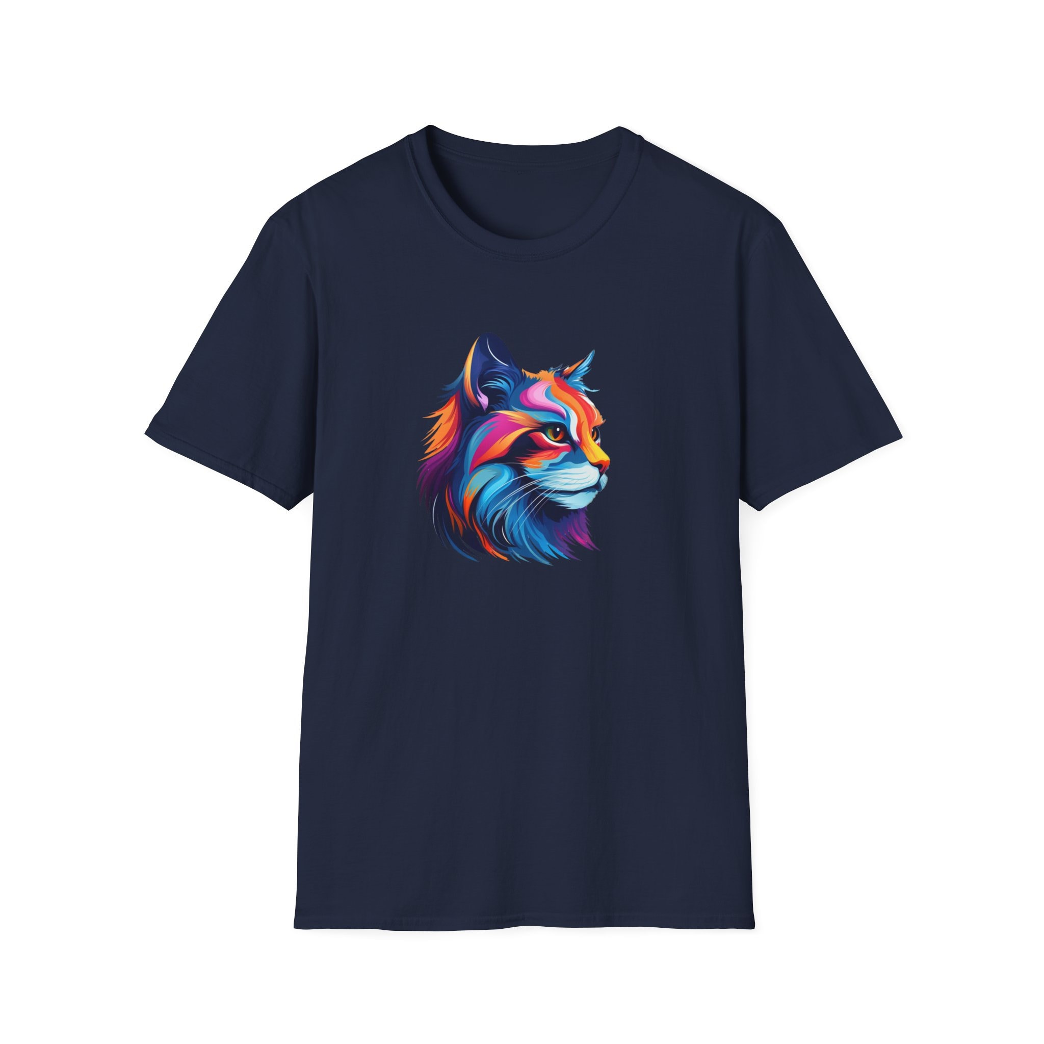Colorful Cat Side View T-shirt - Etsy