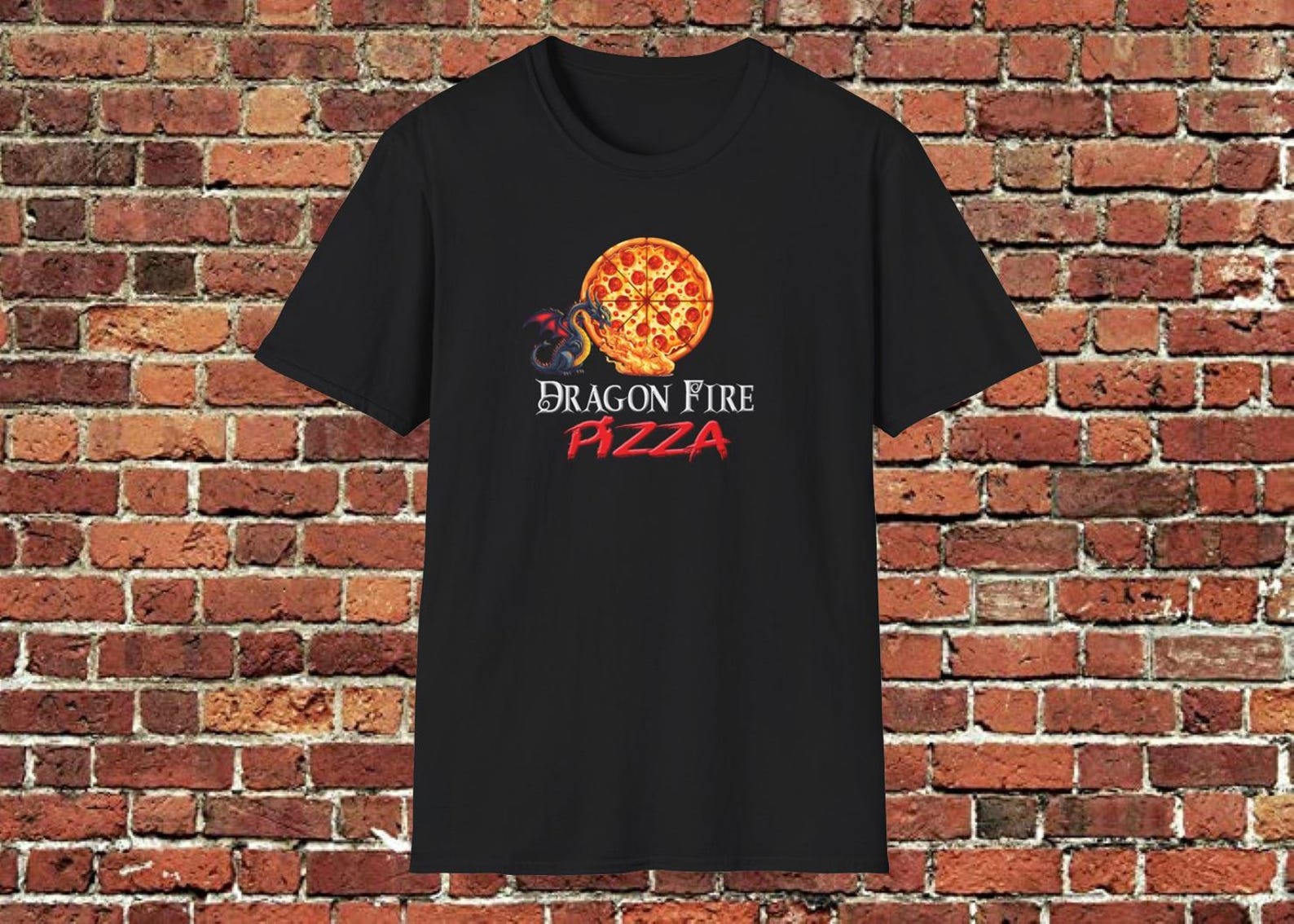 Dragon Fire Pizza T-shirt - Etsy