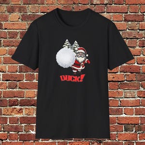 Santa Snowball T-shirt - Etsy