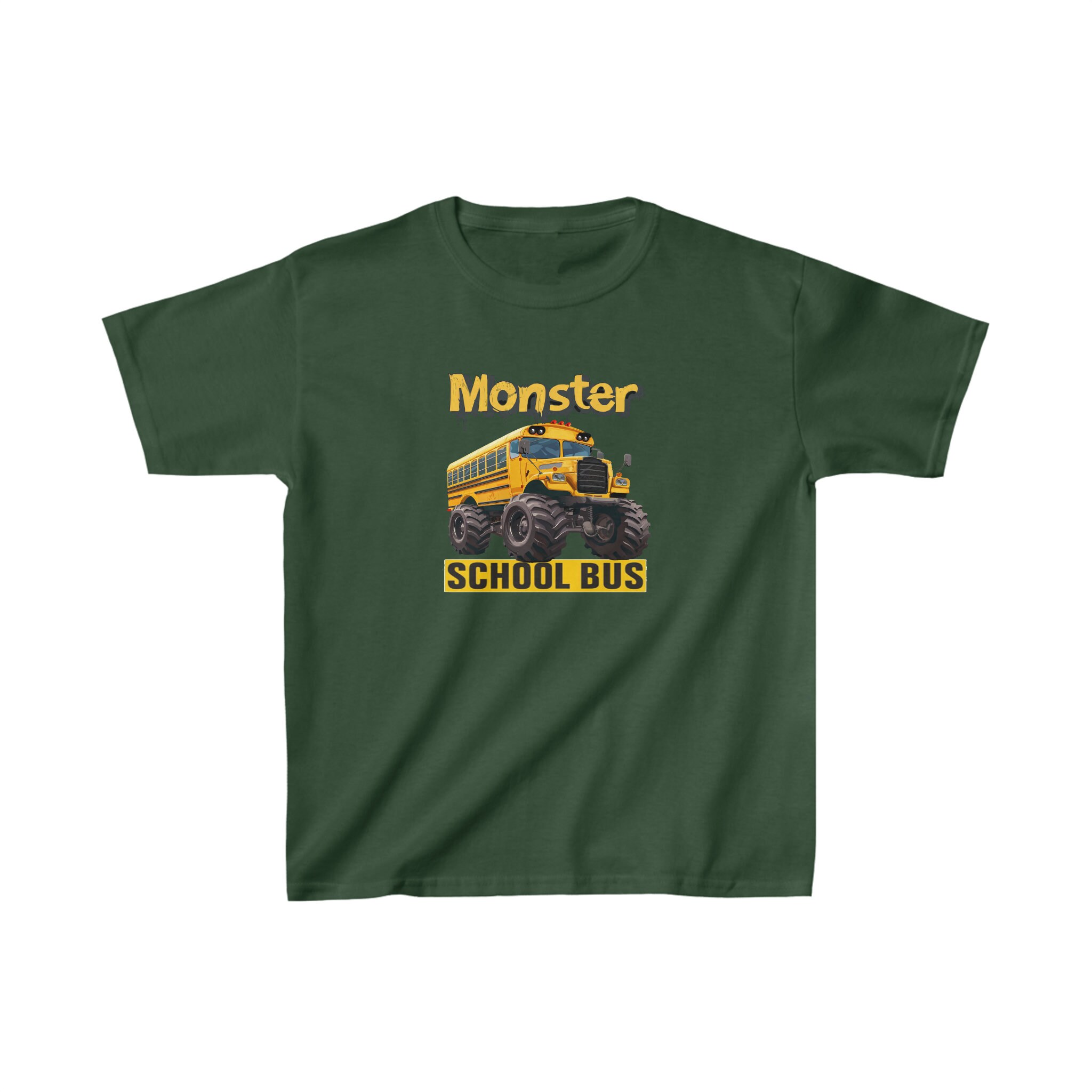 Monster School Bus Kids Tee - Etsy