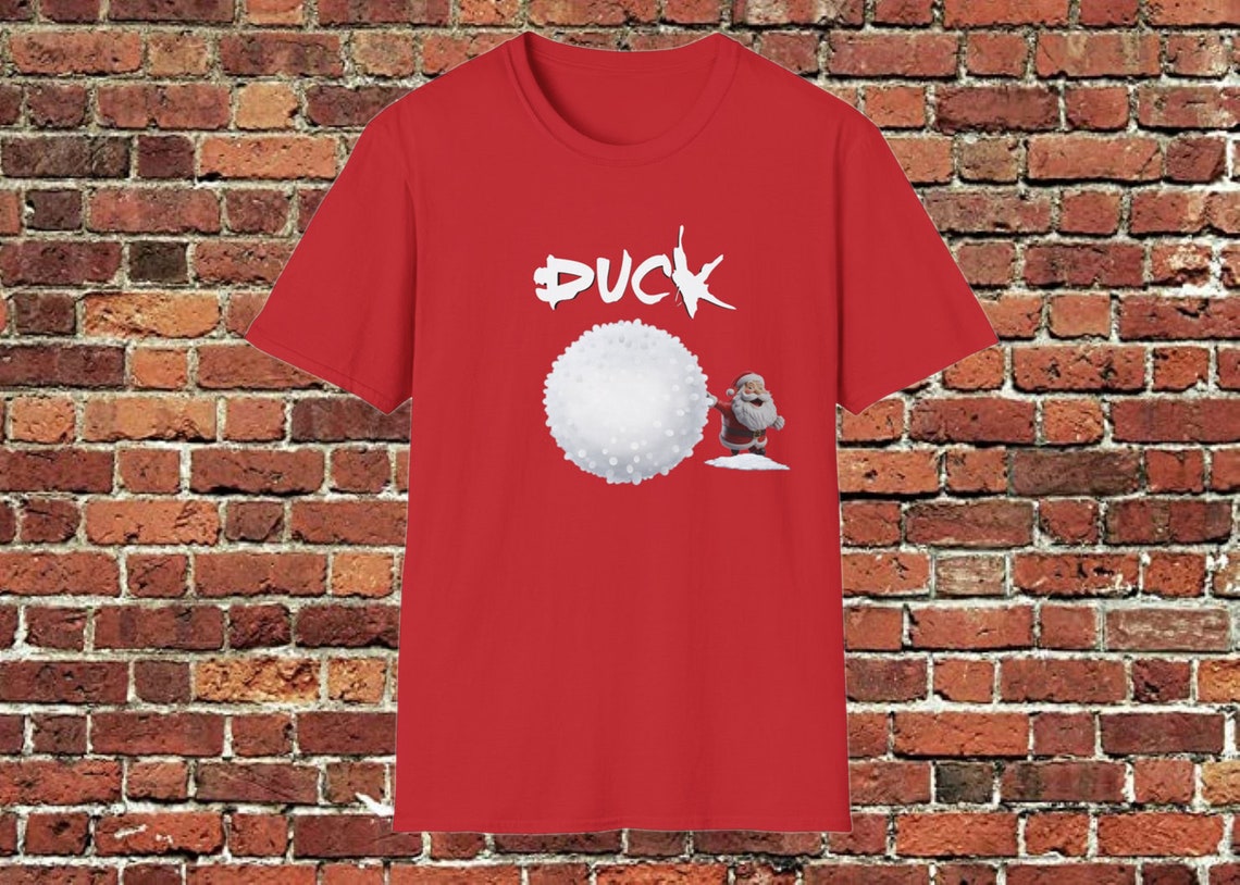 Santa Throwing Snowball T-shirt - Etsy