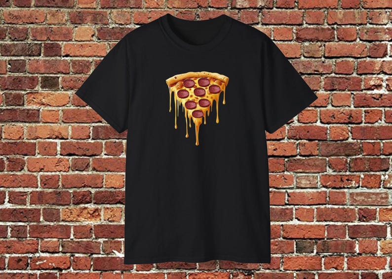 Pizza Pepperoni T-shirt - Etsy