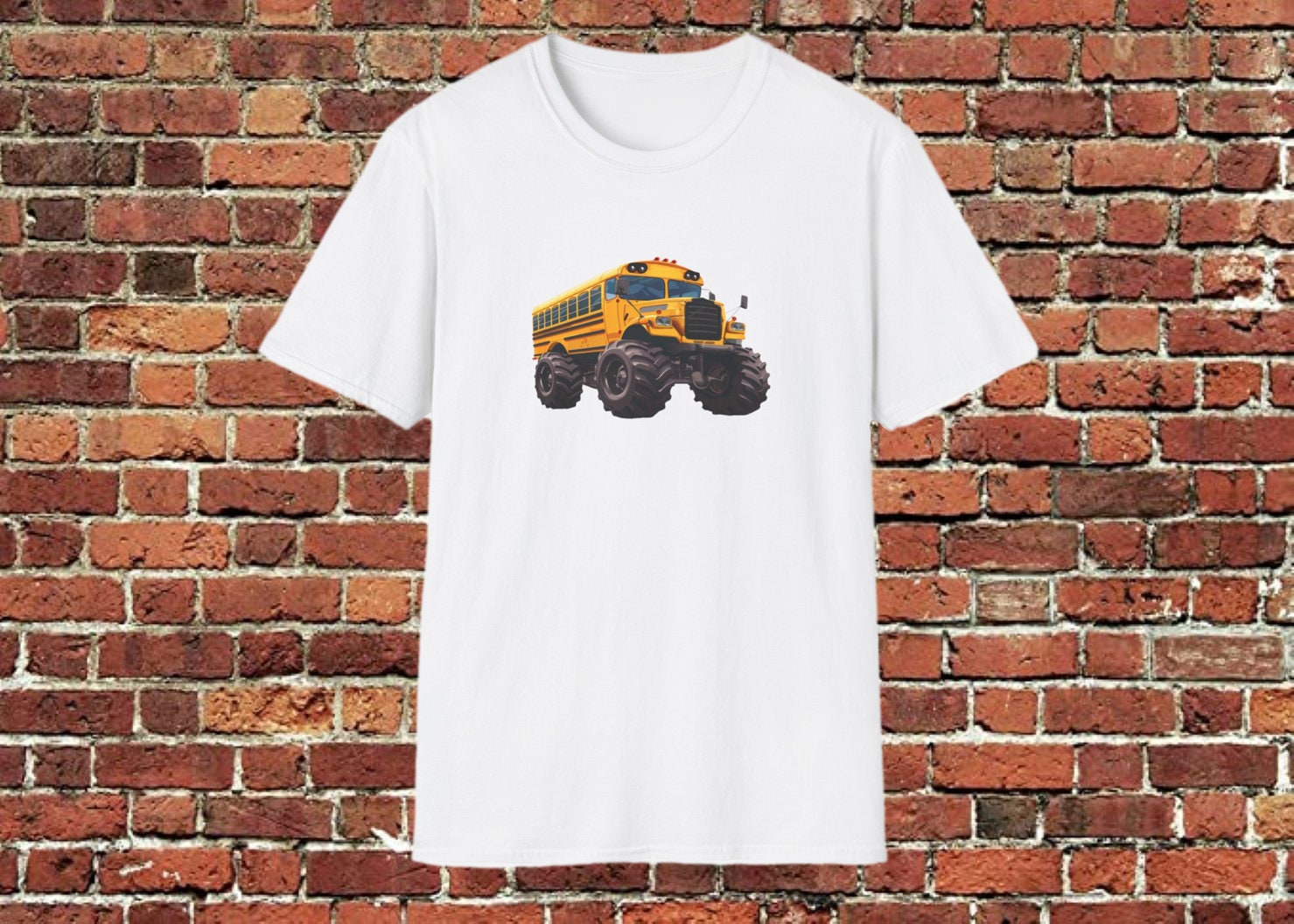 Monster School Bus T-shirt - Etsy