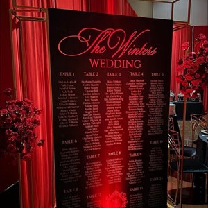 Custom Wedding Seating Chart - Large Format Reception Guest List - Etsy