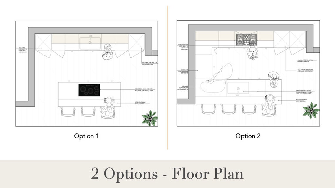 Custom 2D Kitchen Design: Floor Plan & Elevation - Etsy