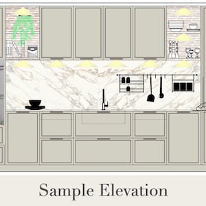 Custom 2D Kitchen Floor Plan Design | Space Saving Layout Service - Etsy
