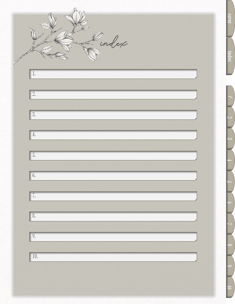 Magnolia Digital Note Taking Template, Digital Notepad, Notebook ...