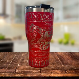 Don't Tread on Me Tumbler, Engraved 30z Insulated Tumbler, Patriotic ...