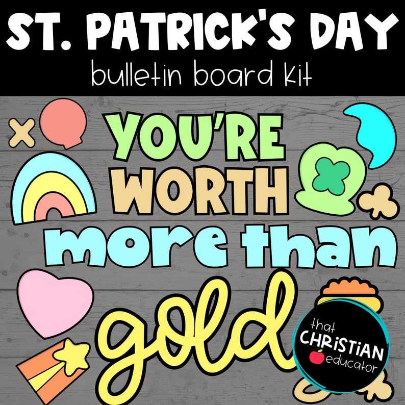 St. Patrick's Day Bulletin Board Kit Lucky Charms Christian Education ...